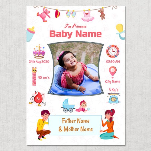 Buy Happy Crawling Baby Design Acrylic Photo Frame