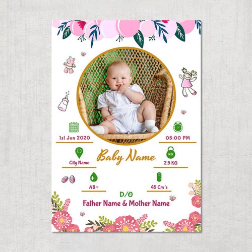 Buy Cute Baby And Balloon Pattern Design Acrylic Photo Frame