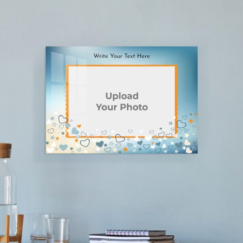 Sky with Love Stars Design: Landscape Acrylic Photo Frame with Image ...