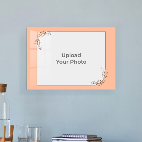 Vintage Floral Frame Design: Landscape Acrylic Photo Frame with Image ...