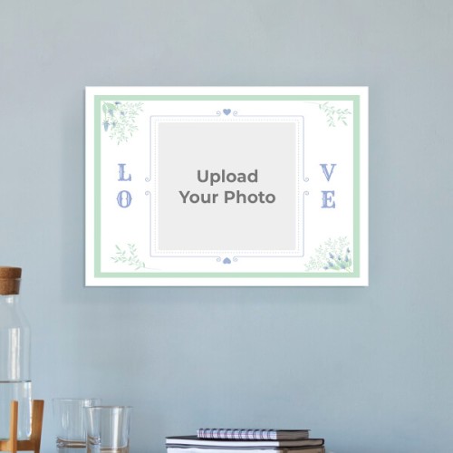 Vintage Frame with Florals Design: Landscape Acrylic Photo Frame with ...