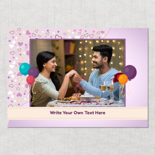 Birthday Balloons Design: Landscape Acrylic Photo Frame with Image ...