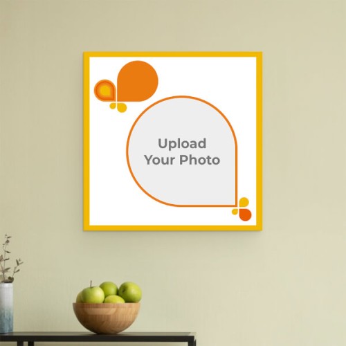 Orange Colour Abstracts Design: Square Acrylic Photo Frame with Image ...