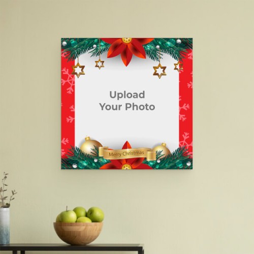 Merry Christmas Design: Square Acrylic Photo Frame with Image Printing ...