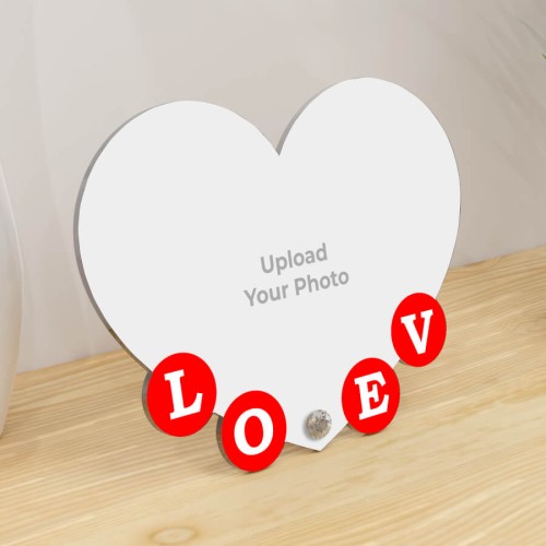 Buy Loving Heart Custom Image Acrylic Photo Stand Design