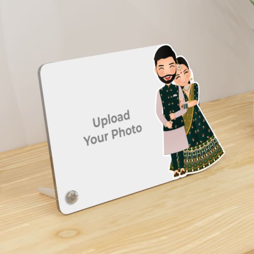 Buy Your Photo On Acrylic Photo Stand With Happy Wedding Anniversary Design