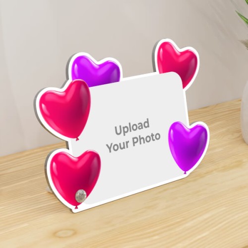 Buy Full Pic Upload On Colorful Little Hearts Acrylic Photo Stand Design