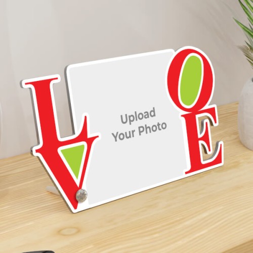 Buy Custom Square Image Photo Stand With Love Design