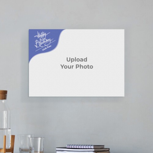 Blue Wave Happy Birthday Frame Design: Landscape Aluminium Photo Frame ...