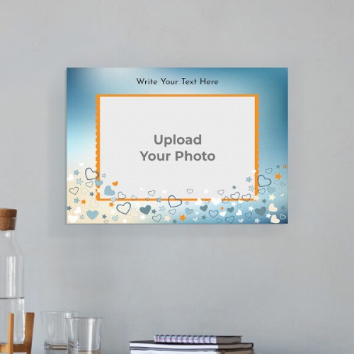 Sky with Love Stars Design: Landscape Aluminium Photo Frame with Image ...