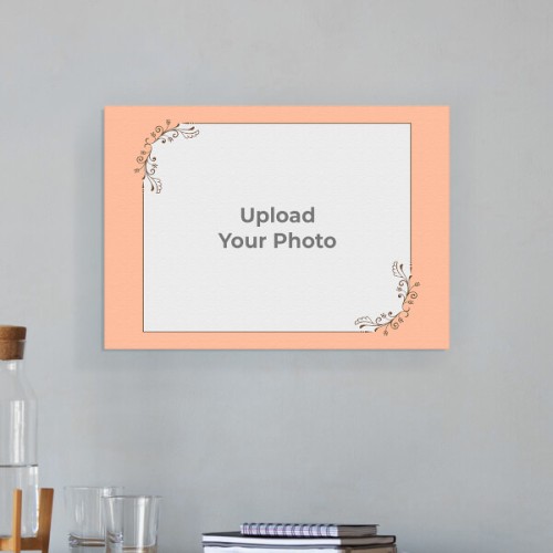 Vintage Floral Frame Design: Landscape Aluminium Photo Frame with Image ...