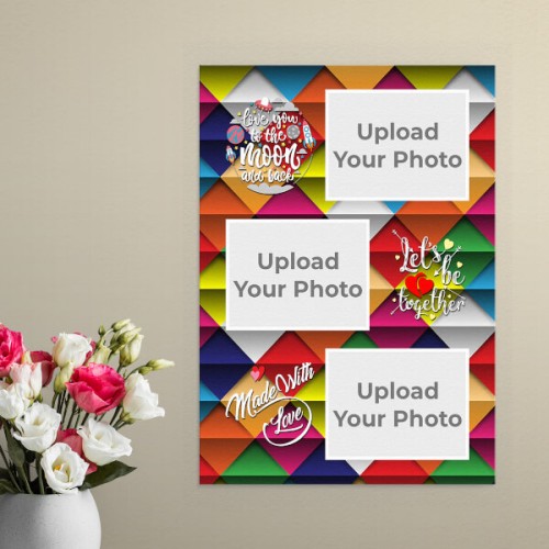 Lets Be Together with Abstract Background Design: Portrait Aluminium ...