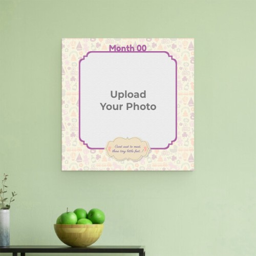 Tiny Little Feet Baby Design: Square Aluminium Photo Frame with Image ...
