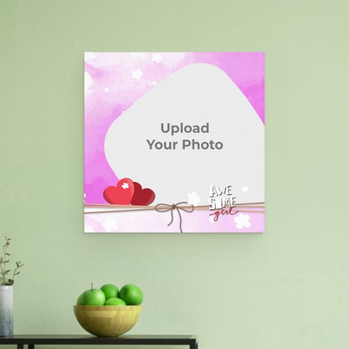 Awesome Girl with Purple Watercolour Theme: Square Aluminium Photo ...