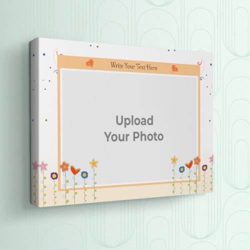 Happy Birthday Wishes with Confetti Design: Landscape Canvas Photo ...