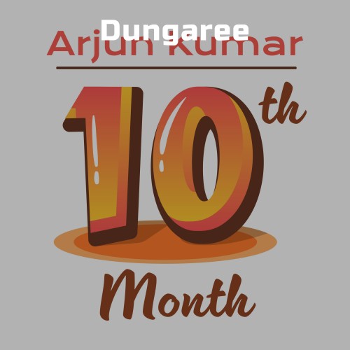 Buy 10th Month of The Baby Monthly Birthday Dungaree Design