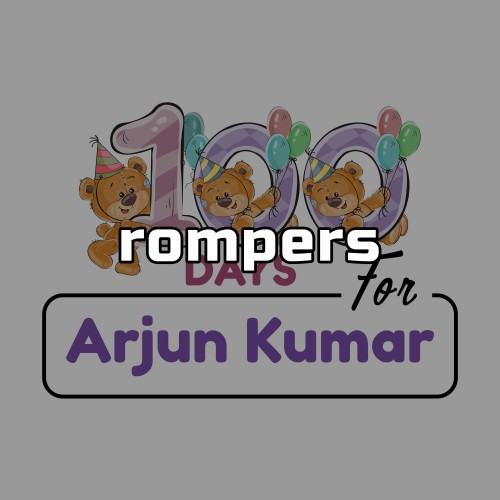 Buy 100 Days For The Baby Cute Teddy Bears Milestone Collection Rompers ...