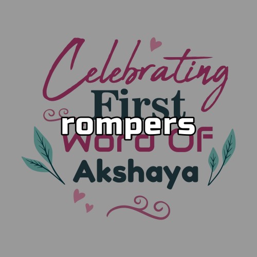 Buy Celebrating First Word of The Baby Milestone Collection Rompers Design
