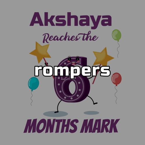 Buy Baby Reaches The 6 Months Mark Milestone Collection Rompers Design