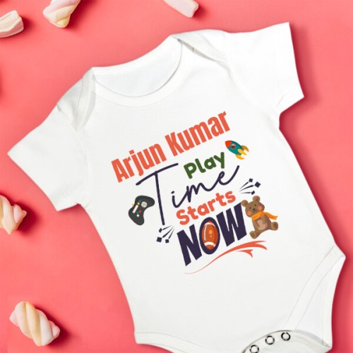 Buy Baby Play Time Starts Now Milestone Collection Rompers Design