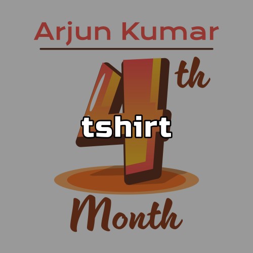 Buy 4th Month of The Baby Monthly Birthday Tshirt Design