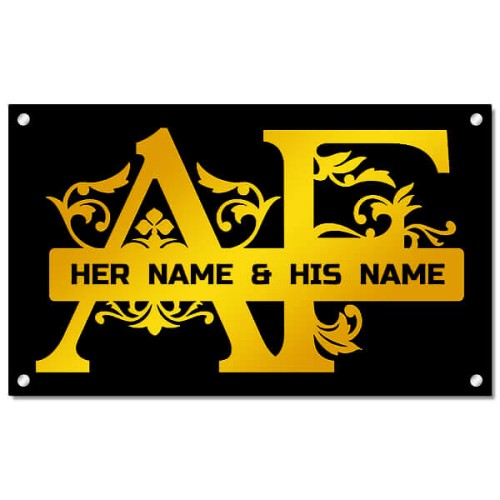 Buy Personalized Vintage Design Sign For Letters AF Couple Premium ...