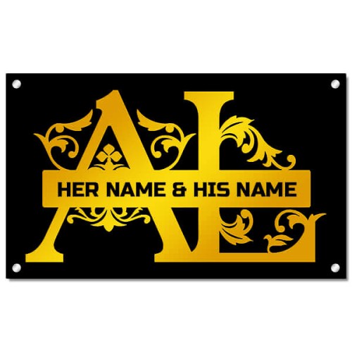 Buy Personalized Vintage Design Sign For Letters AL Couple Premium ...