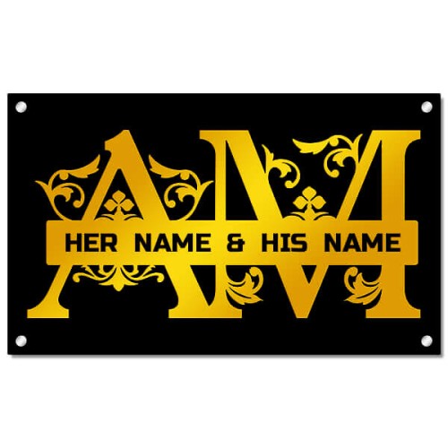 Buy Personalized Vintage Design Sign For Letters AM Couple Premium ...