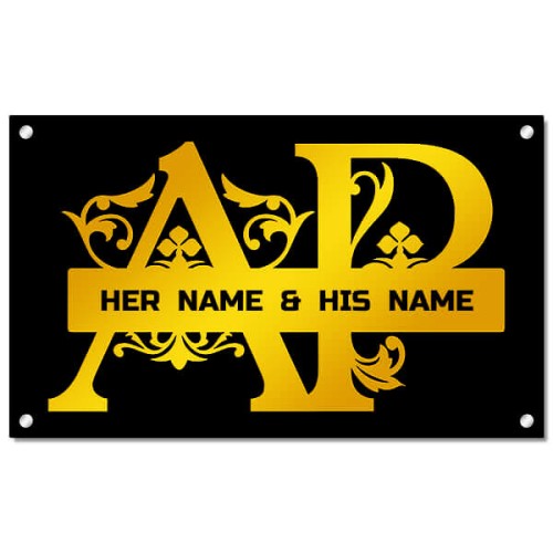 Buy Personalized Vintage Design Sign For Letters AP Couple Premium ...