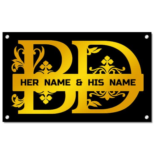 Buy Personalized Vintage Design Sign For Letters BD Couple Premium ...