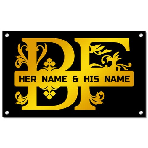 Buy Personalized Vintage Design Sign For Letters BF Couple Premium ...