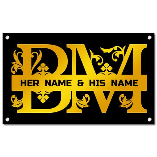 Buy Personalized Vintage Design Sign For Letters BM Couple Premium ...