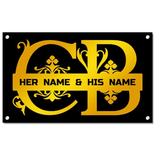 Buy Personalized Vintage Design Sign For Letters CB Couple Premium ...