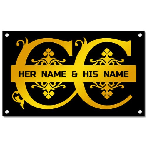 Buy Personalized Vintage Design Sign For Letters CC Couple Premium ...