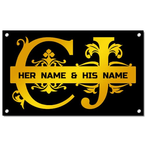 Buy Personalized Vintage Design Sign For Letters CJ Couple Premium ...