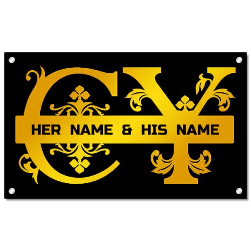 Buy Personalized Vintage Design Sign For Letters CY Couple Premium ...