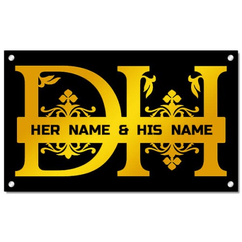 Buy Personalized Vintage Design Sign For Letters DH Couple Premium ...
