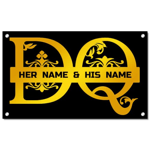 Buy Personalized Vintage Design Sign For Letters DQ Couple Premium ...