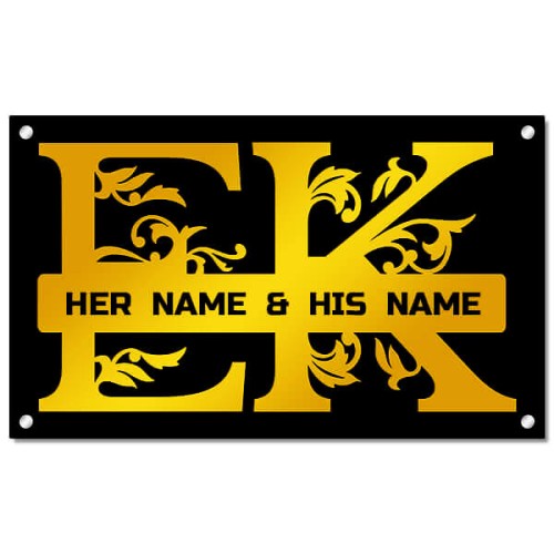 Buy Personalized Vintage Design Sign For Letters EK Couple Premium ...