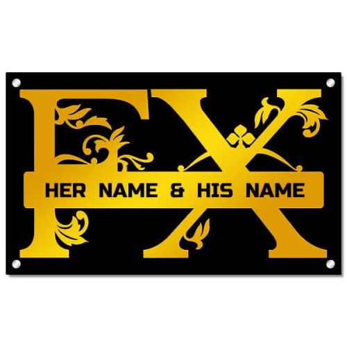 Buy Personalized Vintage Design Sign For Letters FX Couple Premium ...