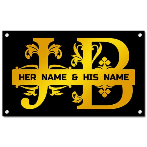 Buy Personalized Vintage Design Sign For Letters JB Couple Premium ...