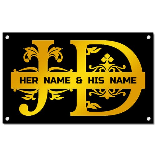 Buy Personalized Vintage Design Sign For Letters JD Couple Premium ...