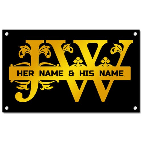 Buy Personalized Vintage Design Sign For Letters JW Couple Premium ...
