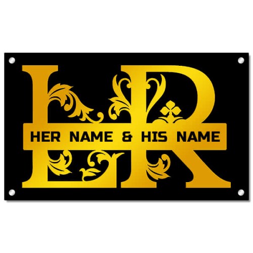 Buy Personalized Vintage Design Sign For Letters LR Couple Premium ...