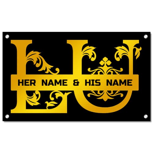 Buy Personalized Vintage Design Sign For Letters LU Couple Premium ...