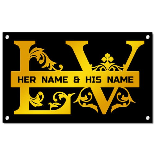 Buy Personalized Vintage Design Sign For Letters LV Couple Premium ...