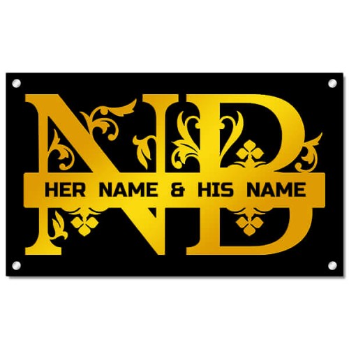 Buy Personalized Vintage Design Sign For Letters NB Couple Premium ...