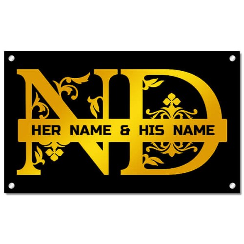 Buy Personalized Vintage Design Sign For Letters ND Couple Premium ...