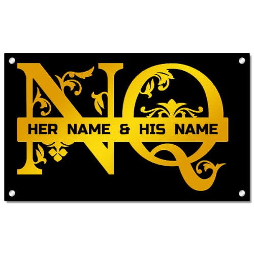 Buy Personalized Vintage Design Sign For Letters NQ Couple Premium ...