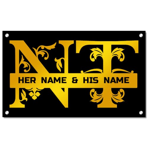 Buy Personalized Vintage Design Sign For Letters NT Couple Premium ...